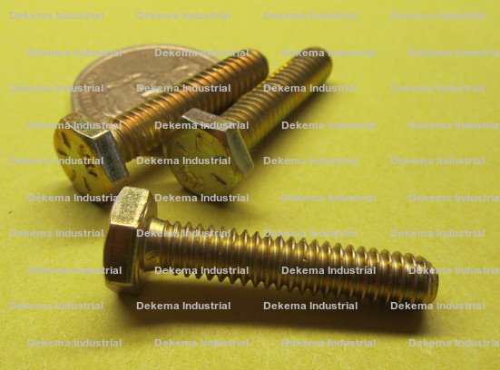 Grade 8 Zinc Yellow Chromate Plated Steel Bolts - 4-40 to 1-14 Threads
