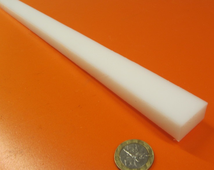 Delrin Acetal White Bars, .125 to .500 Inches Thick