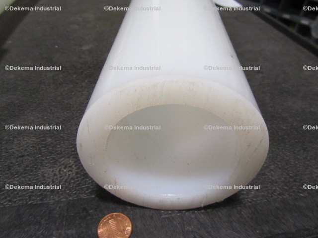 UHMW Plastic Tubes, White, 5 Foot Lengths, .210 to 4.385 Inch ID