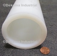 UHMW Plastic Tubes, White, 5 Foot Lengths, .210 to 4.385 Inch ID